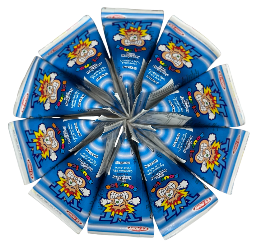 TNT Sour Ice Blue Raspberry Ice Blocks (65ml) – Tempting Sweets