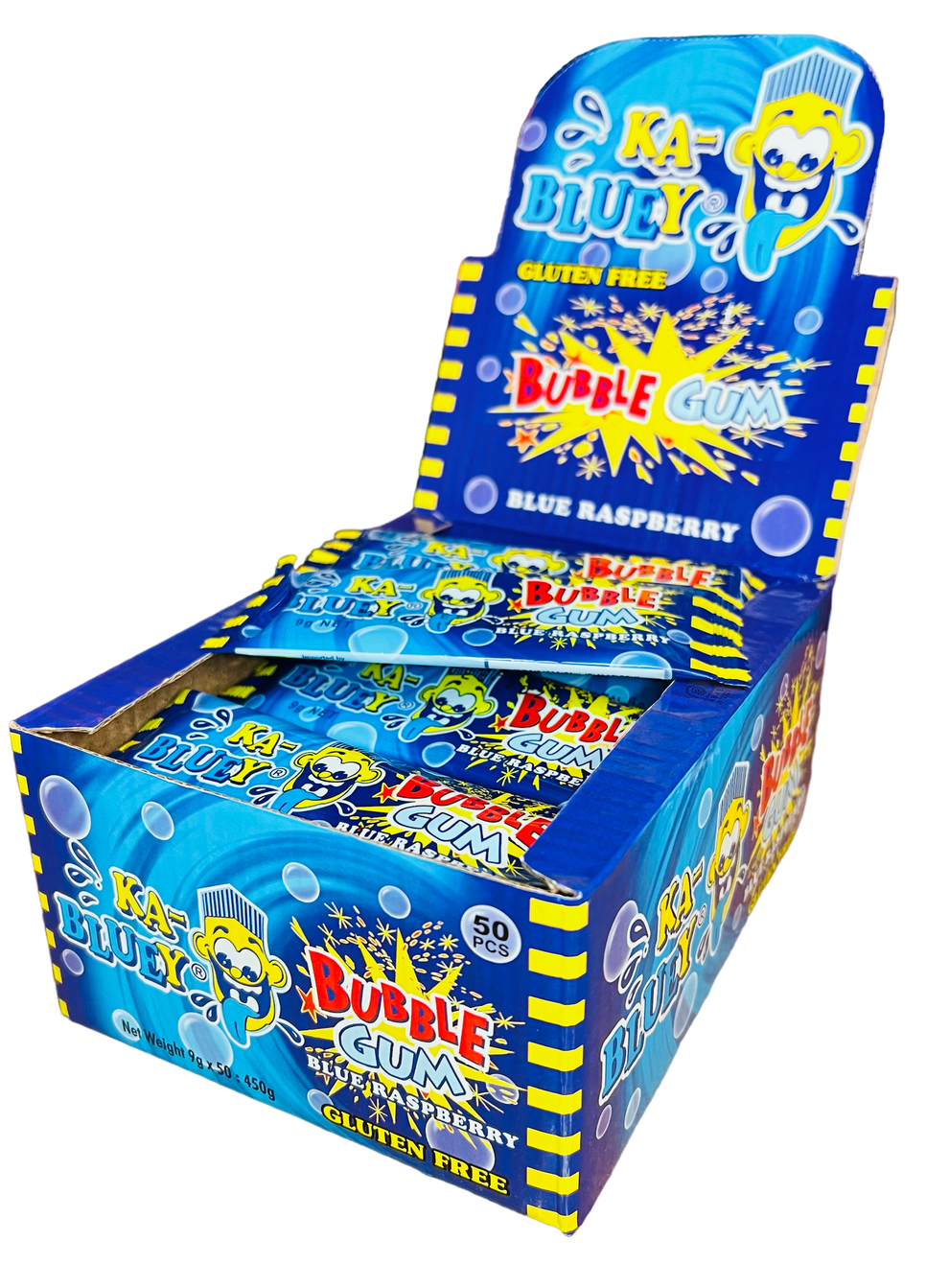 Ka-Bluey Bubblegum Bars Blue Raspberry (9g)(GF) – Tempting Sweets