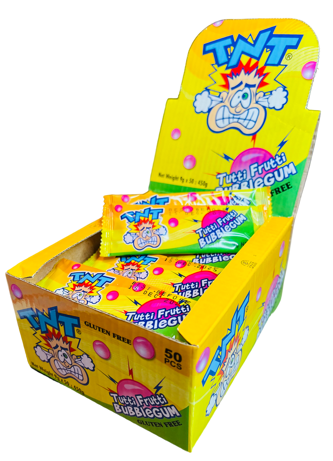 TNT Bubblegum Bars Tutti Frutti (9g)(GF) – Tempting Sweets